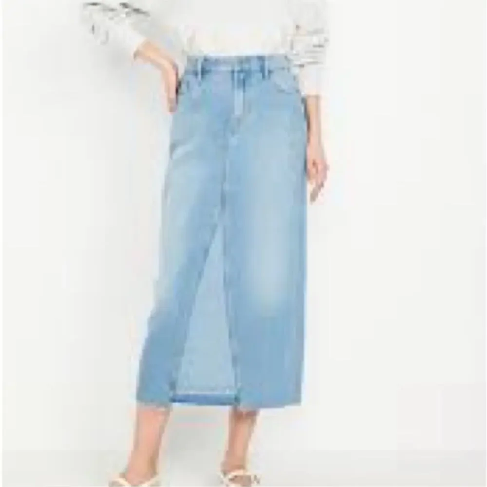Old Navy | Skirts | Old Navy Light Wash Craft Midrise Jean Maxi Skirt ...